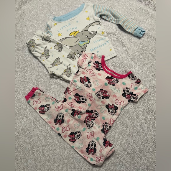 Disney | Pajamas | Set Of Disney Pajamas 2t Fits Like 8 Month | Poshmark